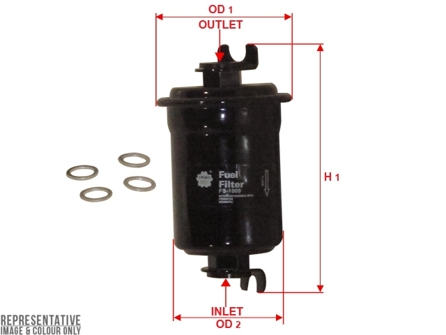 FS-1009 - Fuel Filter - Sakura Filters Equivalent - FS-1009 - ES-13867 ...